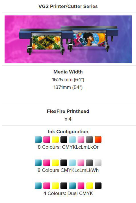 PAKO Signparts | Printers Roland TrueVIS VG2 Series